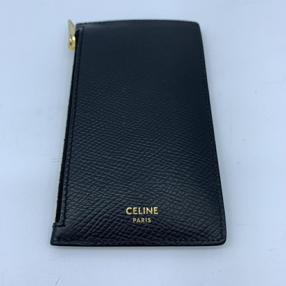 Celine | Accessories | Celine Mens Leather Card Wallet Black | Poshmark